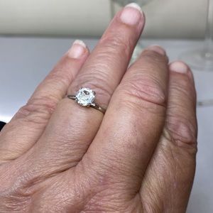 Uncas | Jewelry | Vintage Uncas Solitaire Cubic Zirconia Ring | Poshmark